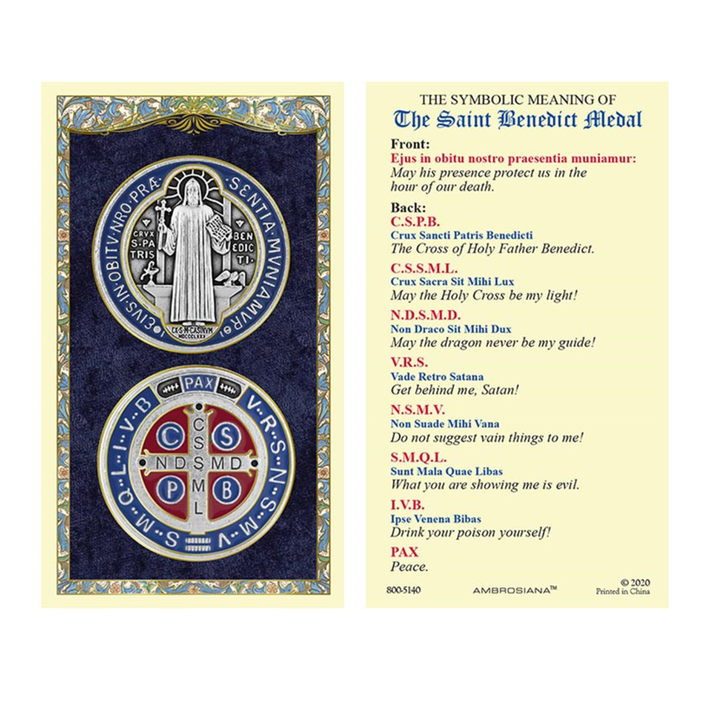 25 Laminated Holy Cards Saint Benedict Medal - My Scriptorium