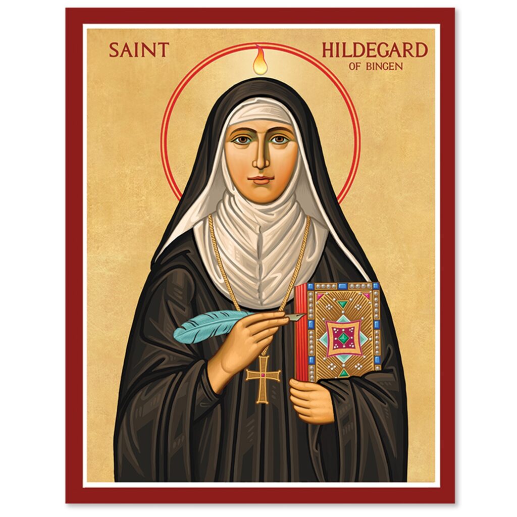 Saint Hildegard of Bingen Wood Icon - My Scriptorium
