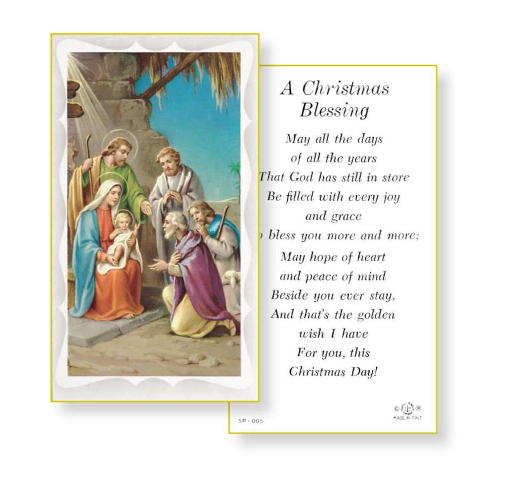 100 Christmas Nativity Blessing Paper Holy Cards - My Scriptorium