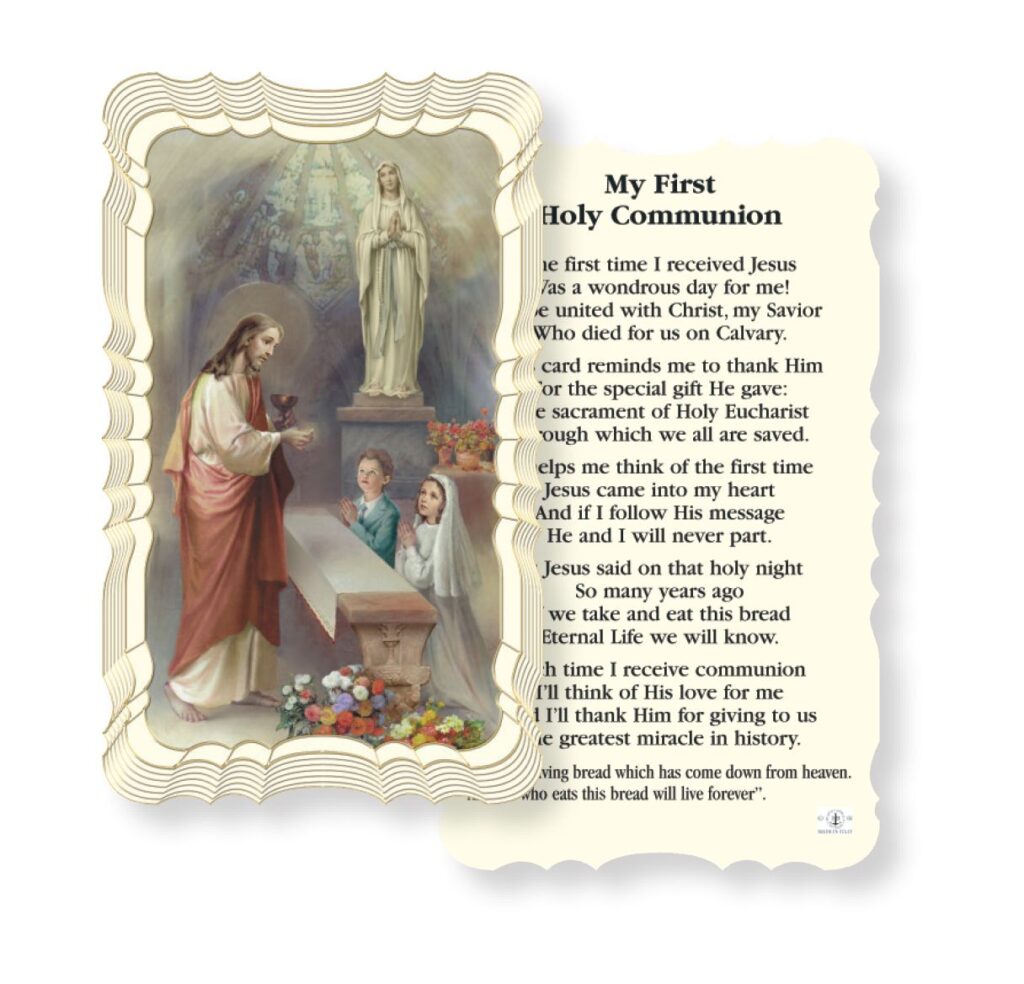 50 Paper First Communion Holy Cards Jesus - My Scriptorium