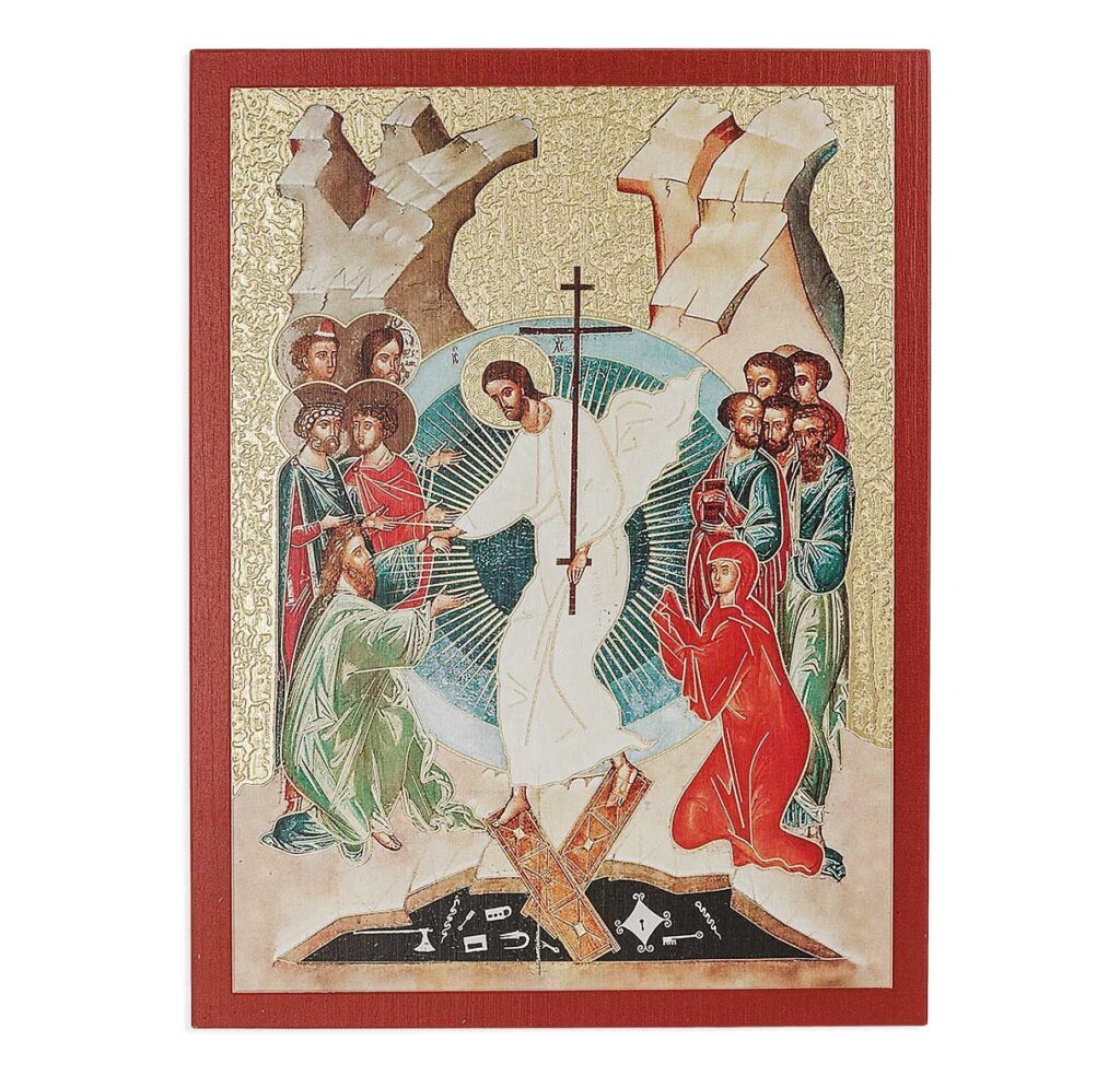 7.5 X 10 Inch Orthodox Wood Icon of the Resurrection - My Scriptorium